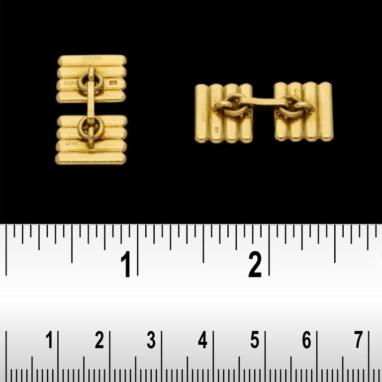 Cartier Pair of 18ct Yellow Gold Double Ended Cufflinks 1961 For Sale ...