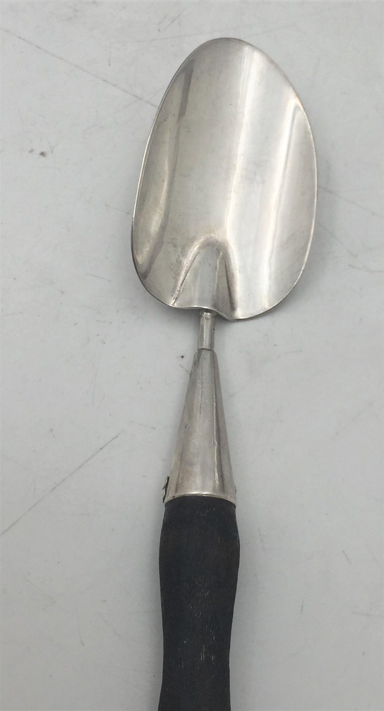 Cartier Pair of Rare Sterling Silver and Wood Servers in Mid-Century ...