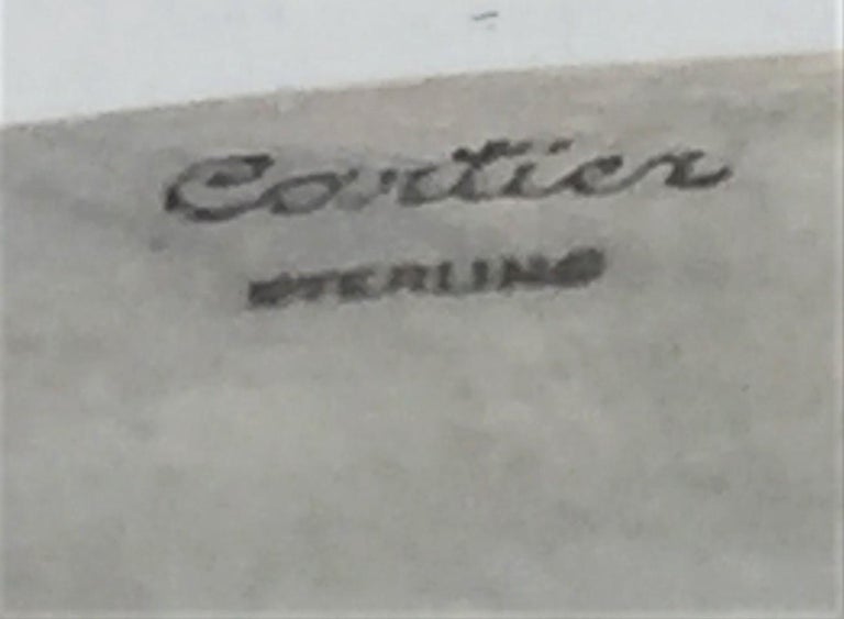 Cartier Pair of Rare Sterling Silver and Wood Servers in Mid-Century ...