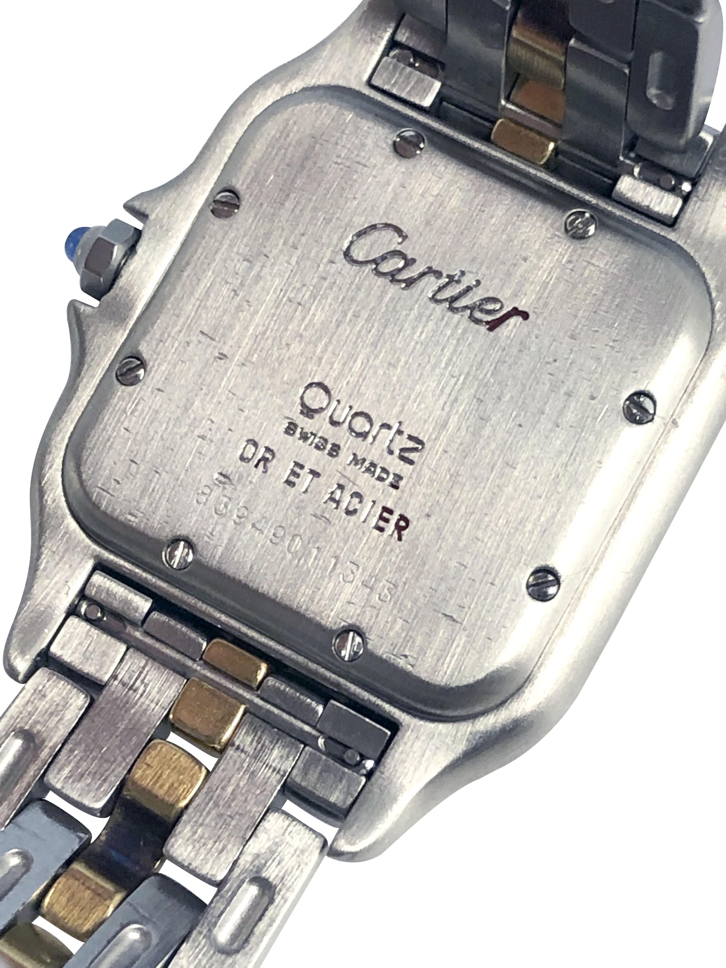 Cartier Panther 18k and Stainless Steel mid size Quartz Wrist Watch For ...