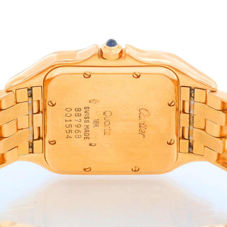 Cartier Panther 18k Yellow Gold Men's Quartz Watch with Date W25014B9 ...