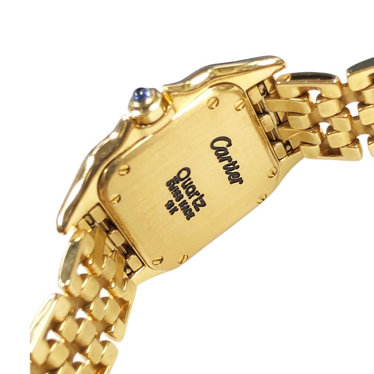 Cartier Panther Ladies 18 Karat Quartz Wrist Watch at 1stDibs