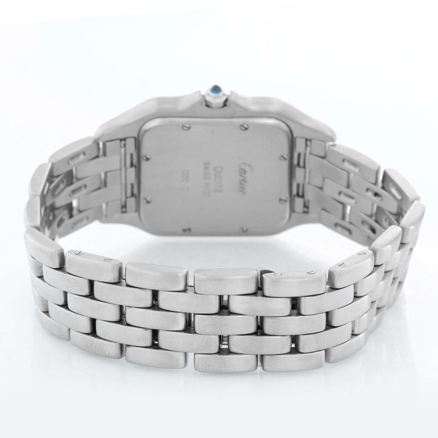 Cartier Panther Stainless Steel Men's Quartz Watch with Date at 1stDibs