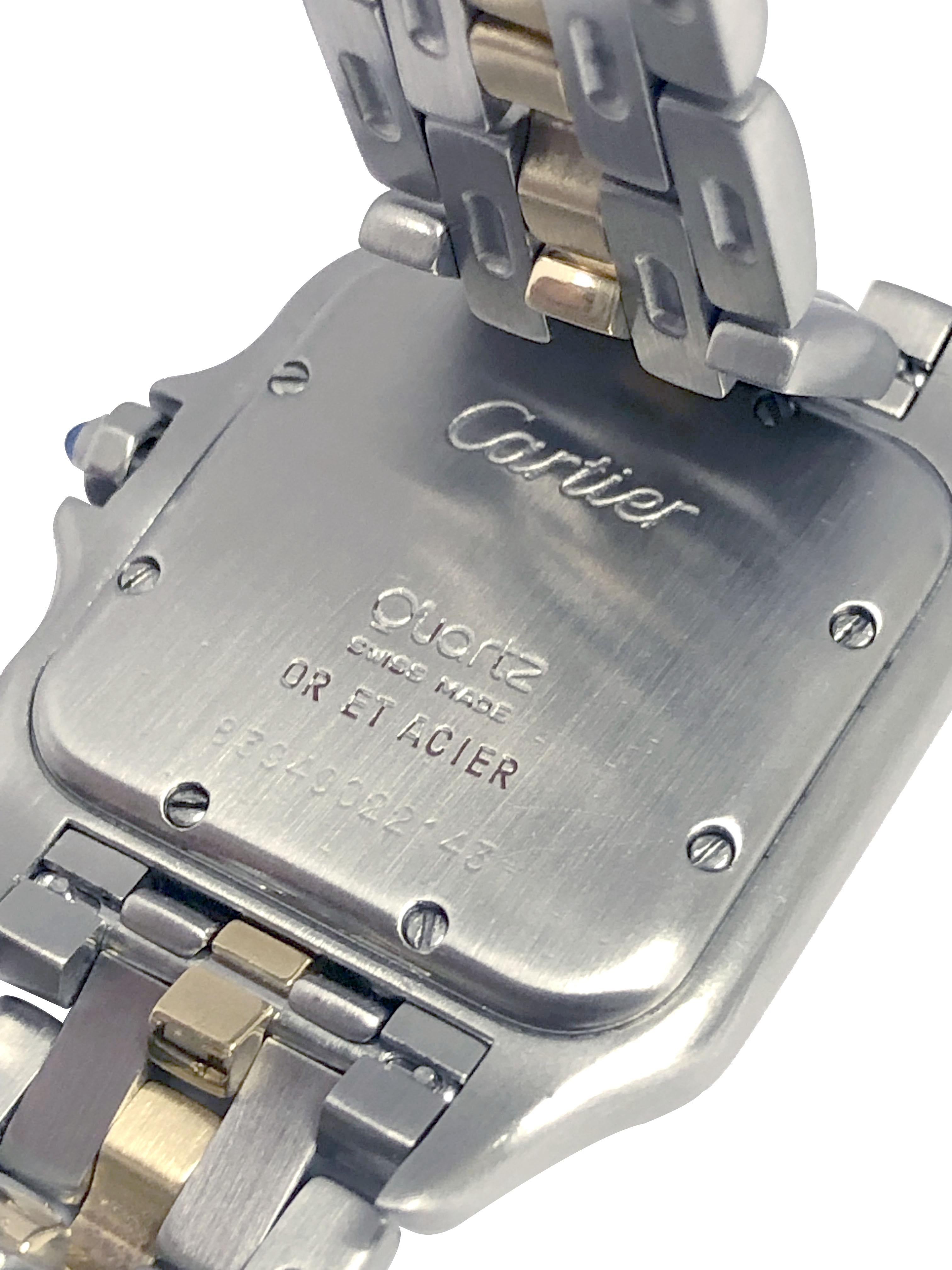 Cartier Panther Steel and 18k Gold Quartz Mid Size Wrist Watch For Sale ...
