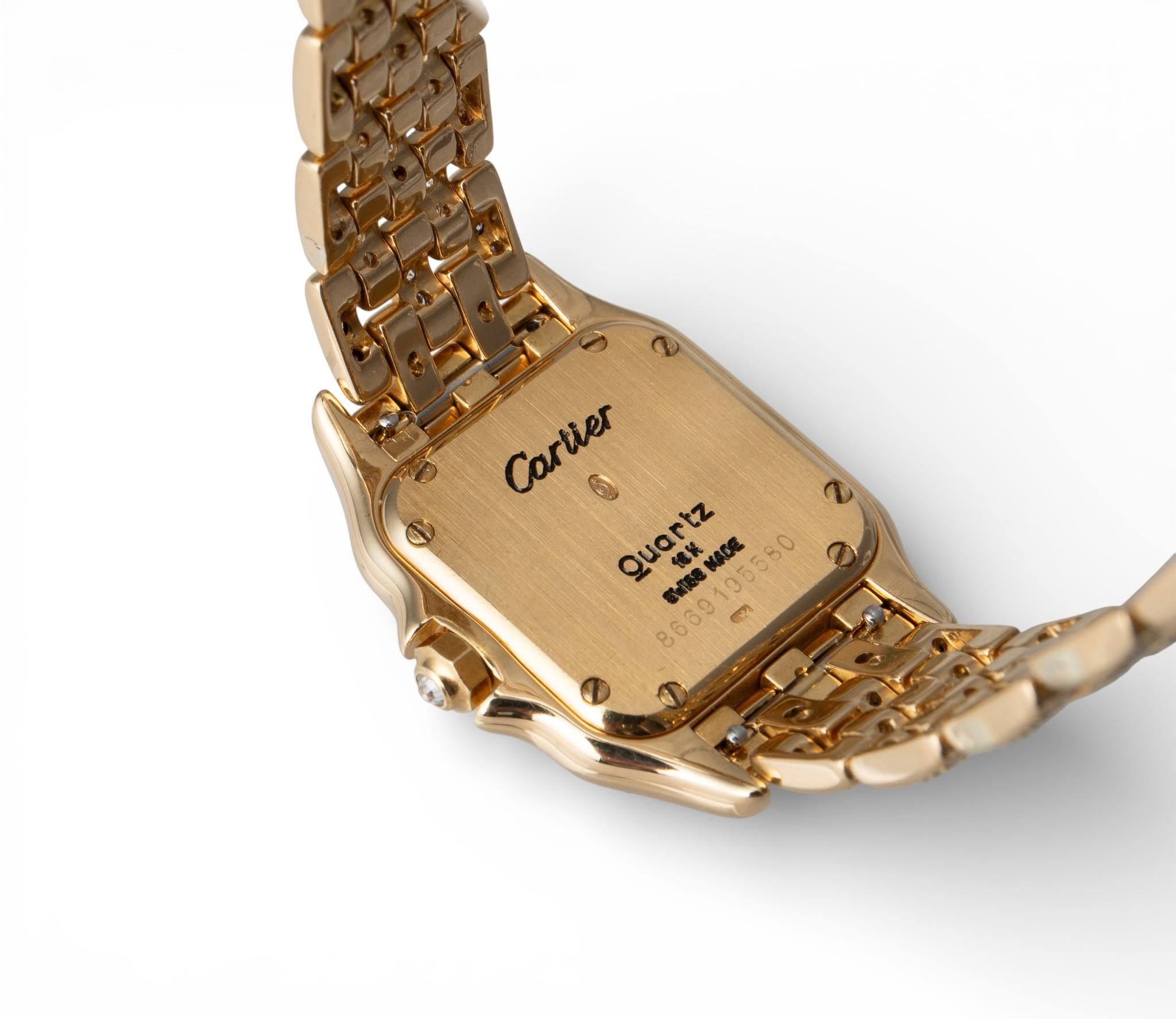 Cartier Panther Yellow Gold and Diamond set Ladies Wrist Watch For Sale ...