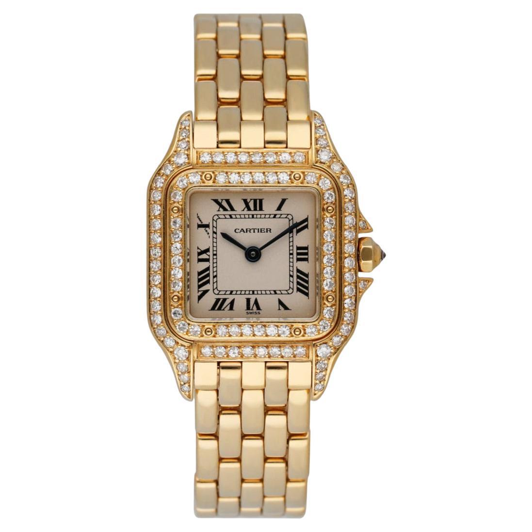 Cartier Panthere Mini 1131-1 18K Yellow Gold and Diamond Set Ladies ...