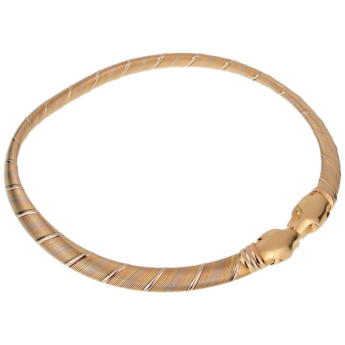 Cartier Panthere 18 Karat Gold Choker Necklace at 1stDibs