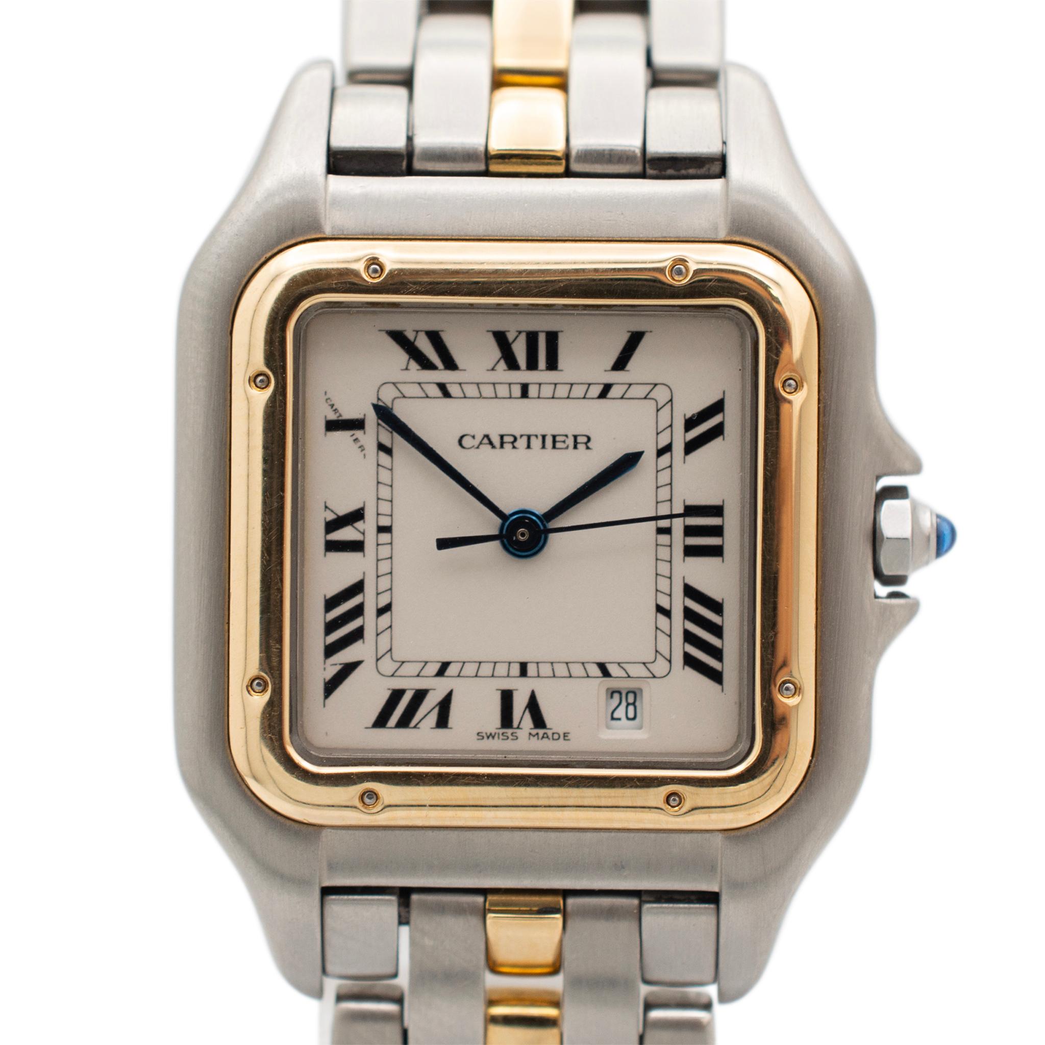 Cartier Panthere 187949 Midsize 27MM 18K Yellow Gold Stainless Steel ...