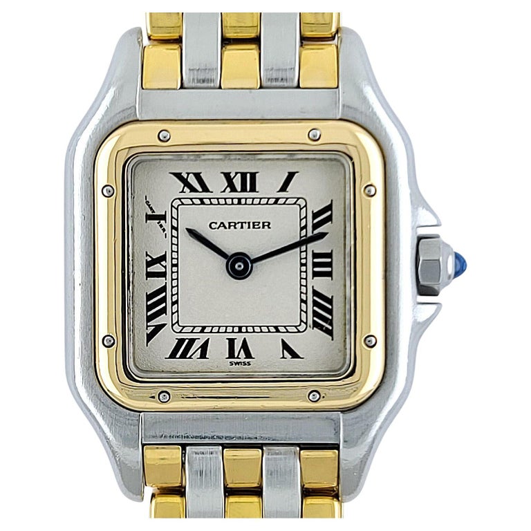 Cartier Panthere 3 Row 18k 750 Gold Stainless Steel Rows 1057917 Papers ...