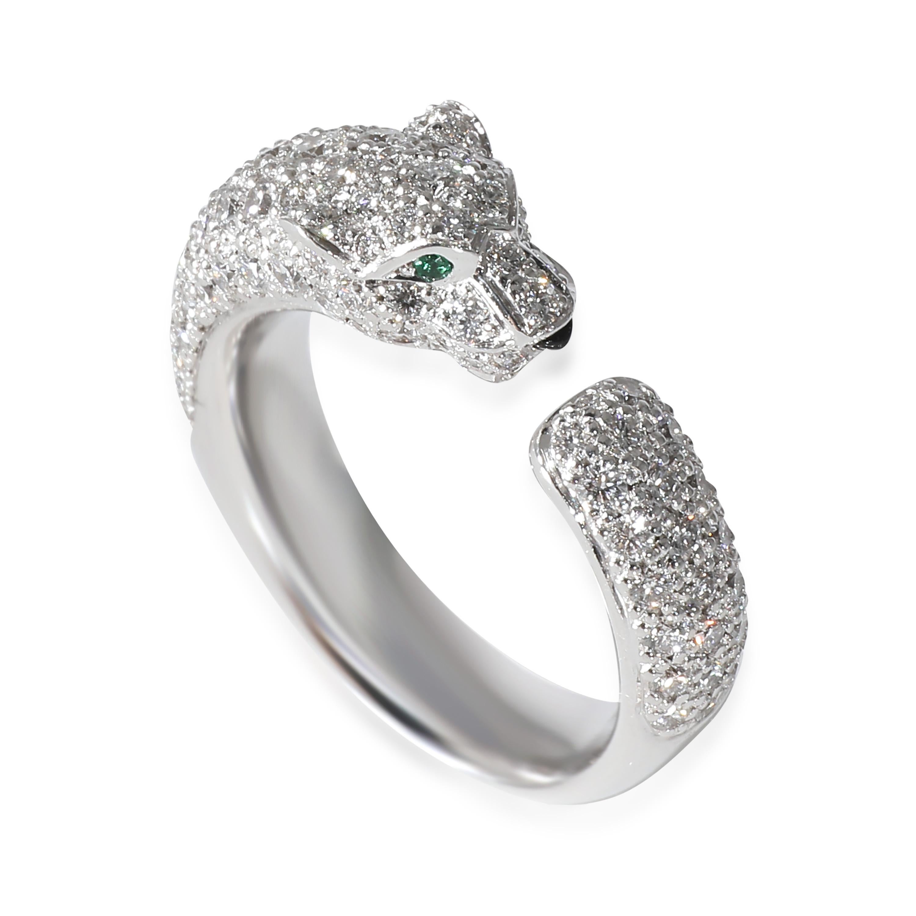 Cartier Panthere De Cartier Diamond Ring in 18k White Gold 0.68 CTW For ...