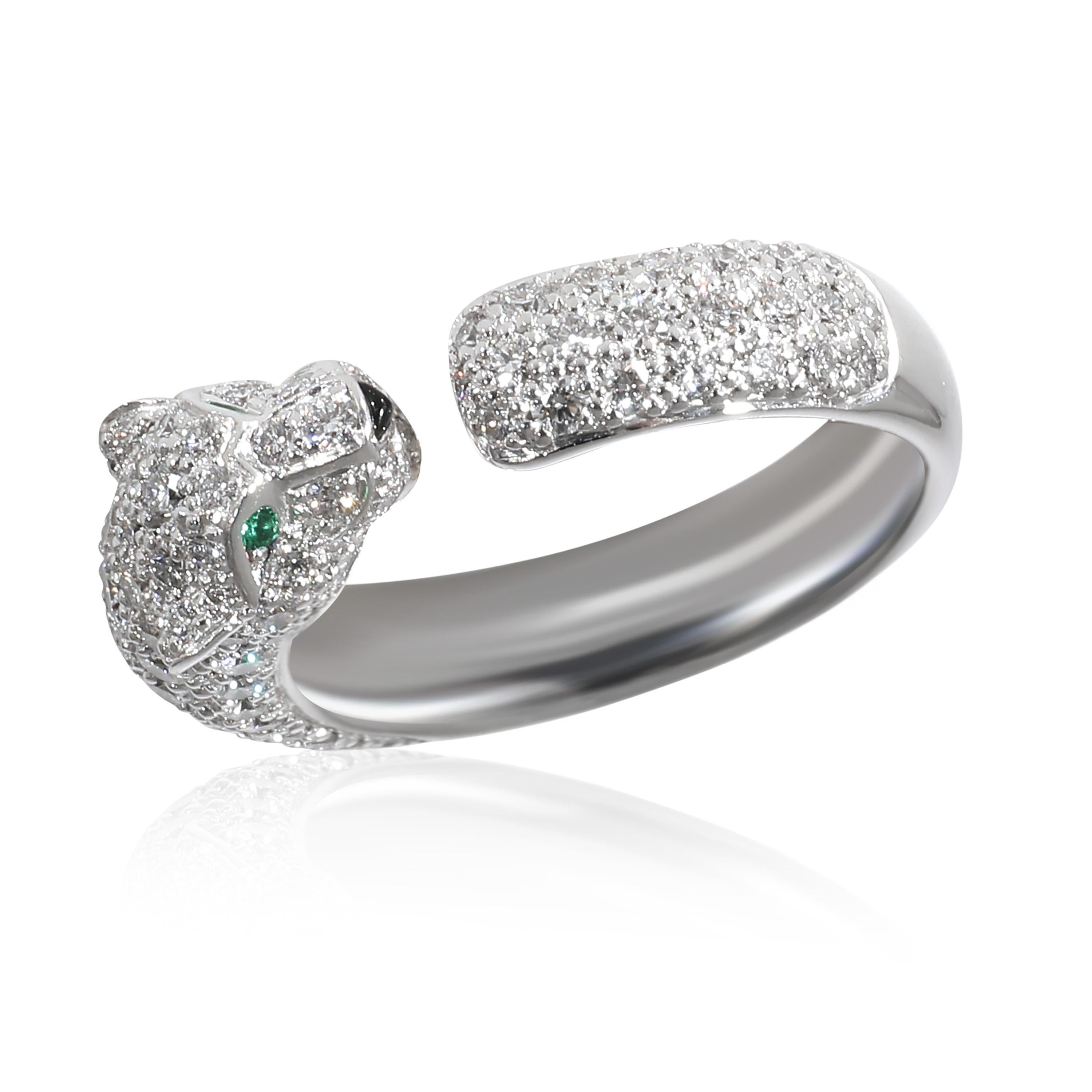 Cartier Panthere De Cartier Diamond Ring in 18k White Gold 0.68 CTW For ...