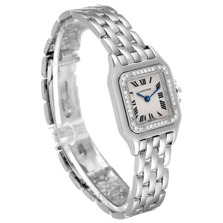 Cartier Panthere Ladies 18k White Gold Diamond Watch WF3091F3 For Sale ...