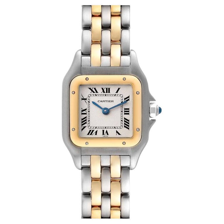 Cartier Panthere Ladies Steel Yellow Gold 2 Row Ladies Watch W25029B6 ...