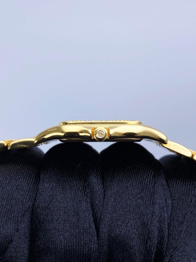 Cartier Panthere Large Size Diamond 18K Yellow Gold Watch For Sale at ...