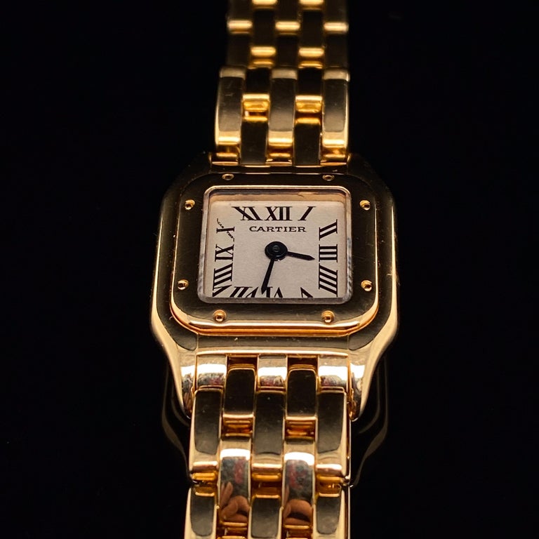 Cartier Panthère Mini 18 Karat Yellow Gold Quartz Ladies Wristwatch at ...