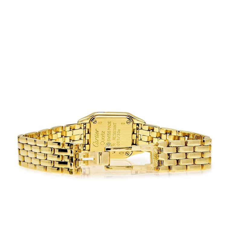 Cartier Panthere Mini Quartz Yellow Gold Diamonds 11301 For Sale at 1stDibs