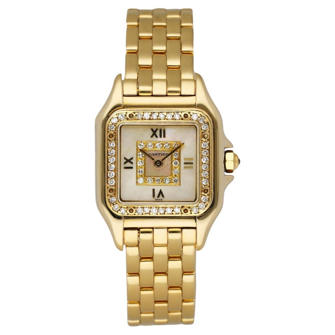 Alhambra Watch, Small Model Yellow Gold, Onyx, Mother of Pearl For Sale ...