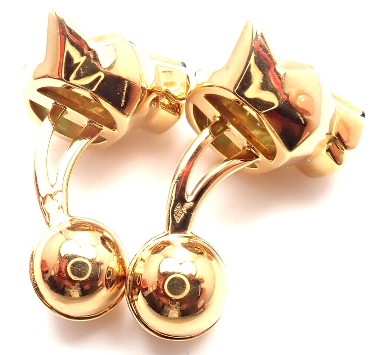 Cartier Panthere Panther Emerald Onyx Yellow Gold Cufflinks at 1stDibs ...