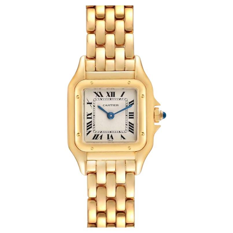 Cartier Panthere Small Yellow Gold Silver Dial Watch W25022B9 at ...