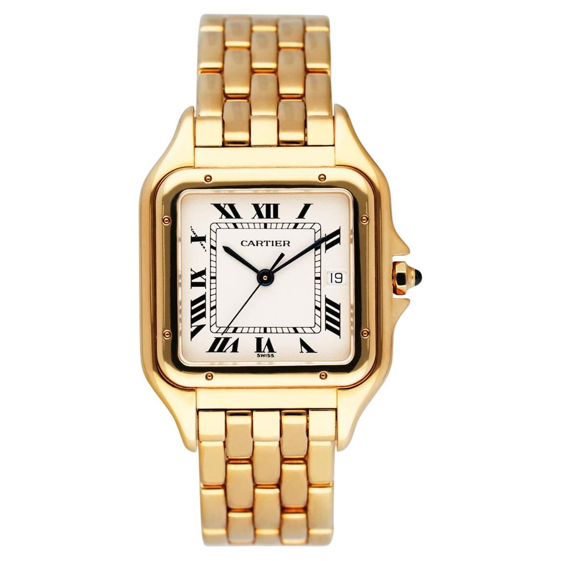 Cartier Panther 18k Yellow Gold Men's Quartz Watch with Date W25014B9 ...