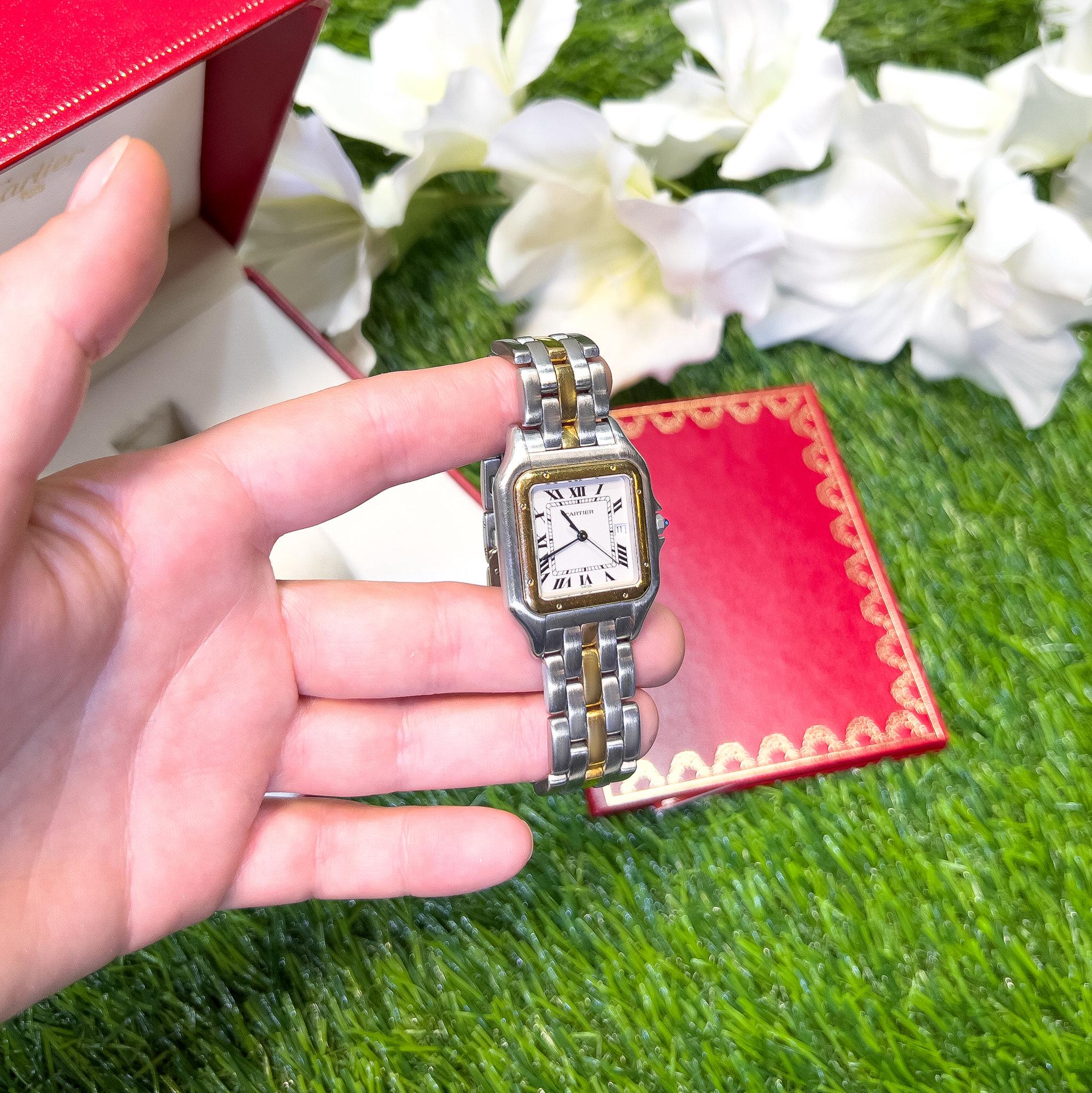 Cartier Panthere Watch Two Tone Large Model 5435 Original Papers Travel ...