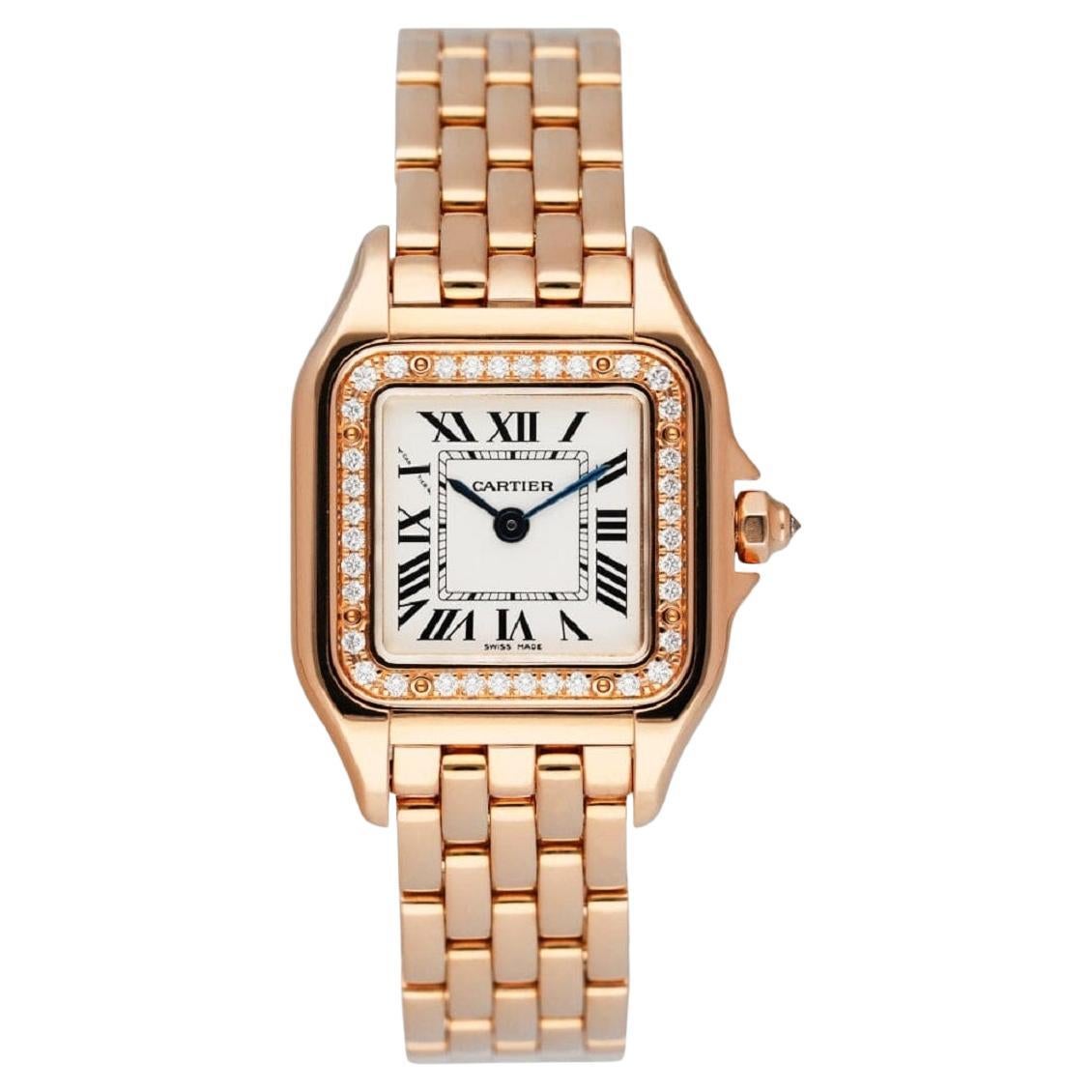 Cartier Panthere Mini Yellow Gold Diamond Special Edition Ladies Watch ...