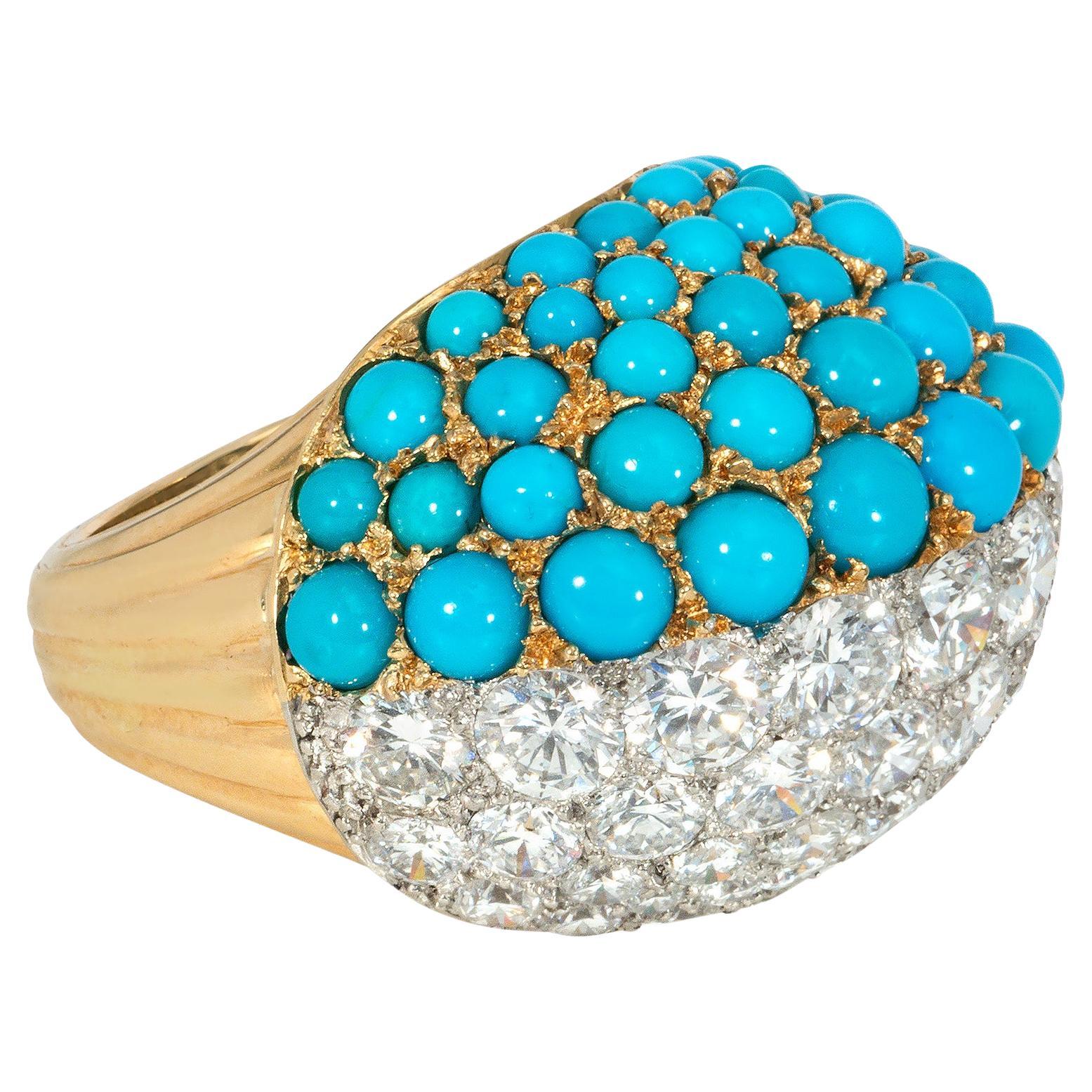 Cartier Paris Blue Topaz Gold Dome Ring at 1stDibs | cartier topaz ring ...