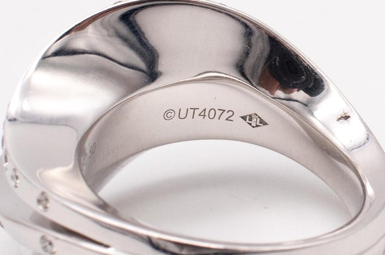 Cartier Paris Rare Nouberg Berg Ring 18Kt White Gold with 1.12 Cts VS ...