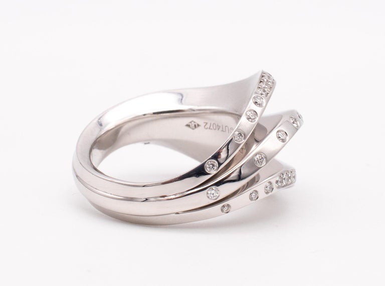 Cartier Paris Rare Nouberg Berg Ring 18Kt White Gold with 1.12 Cts VS ...