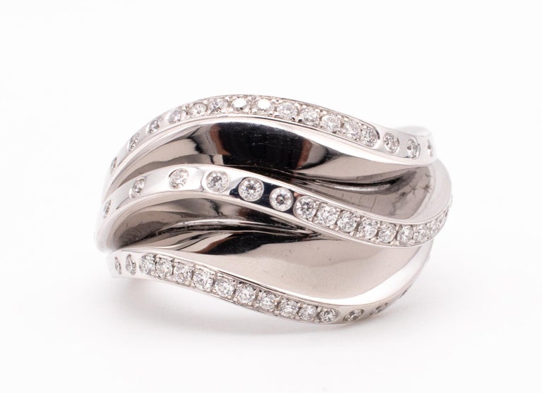 Cartier Paris Rare Nouberg Berg Ring 18Kt White Gold with 1.12 Cts VS ...