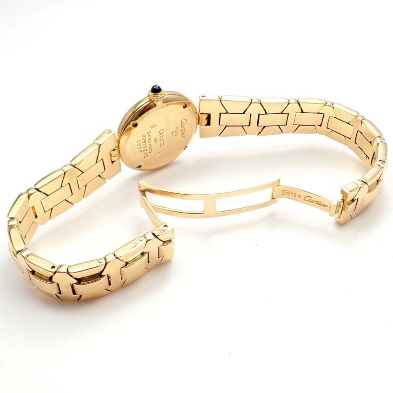 Cartier Paris Rivoli Ladies Quartz Yellow Gold Watch at 1stDibs ...