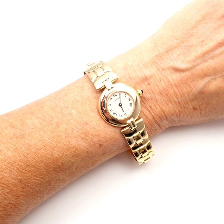 Cartier Paris Rivoli Ladies Quartz Yellow Gold Watch at 1stDibs ...