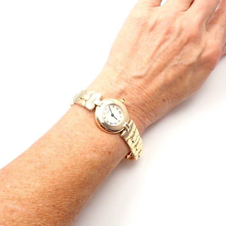 Cartier Paris Rivoli Ladies Quartz Yellow Gold Watch at 1stDibs ...