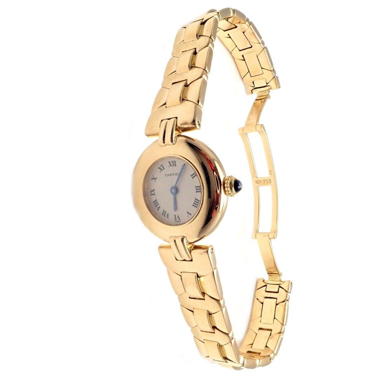 Cartier Paris Rivoli Ladies Quartz Yellow Gold Watch at 1stDibs ...