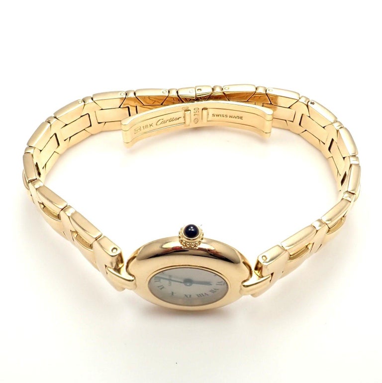 Cartier Paris Rivoli Ladies Quartz Yellow Gold Watch at 1stDibs ...