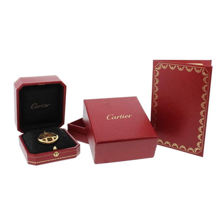 Cartier Pasha 18 Karat Yellow Gold Multi Gemstone Pendant at 1stDibs