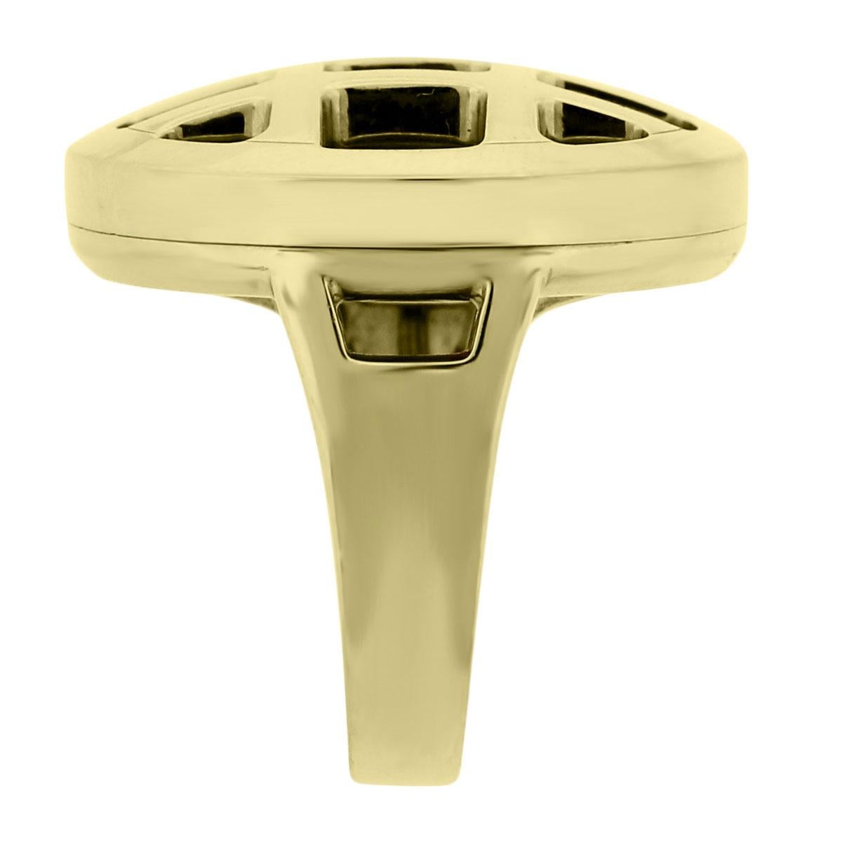Cartier Pasha 18 Karat Yellow Gold Multi Gemstone Ring at 1stDibs