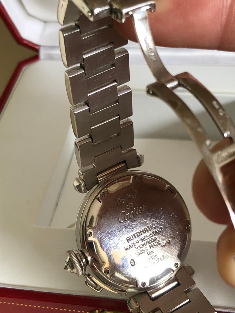 Cartier Pasha Automatic Gold 18 Karat Diamonds Pasha or Gris 18 Karat ...