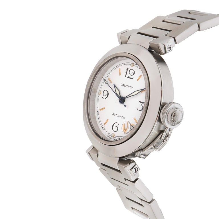 Cartier Pasha C 2324 Unisex Watch in Stainless Steel For Sale at 1stDibs