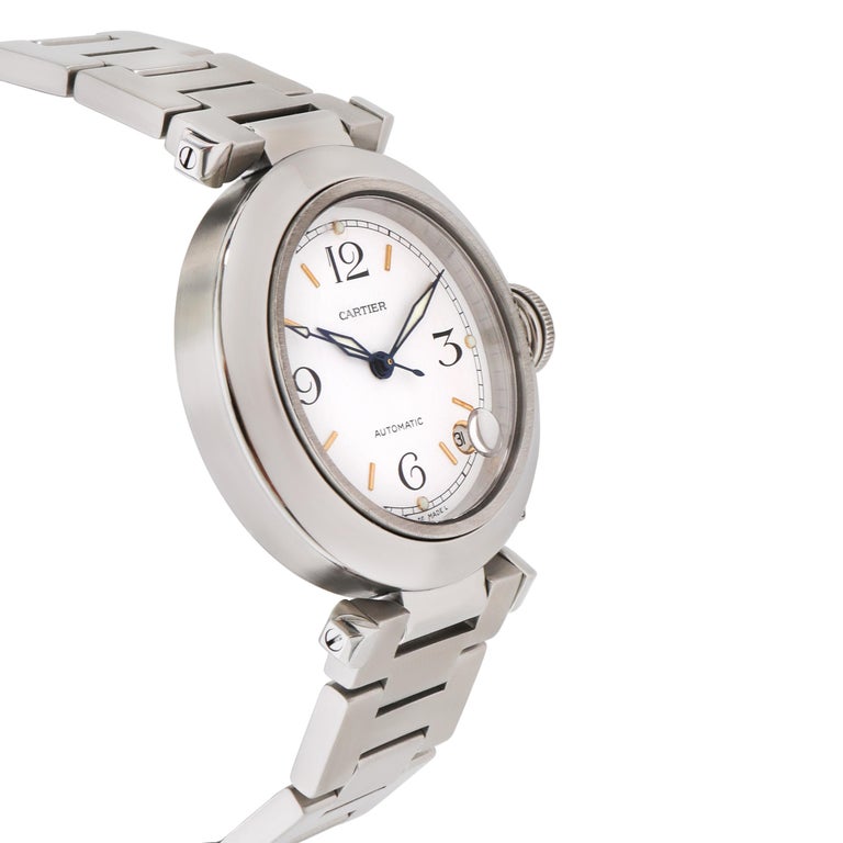 Cartier Pasha C 2324 Unisex Watch in Stainless Steel For Sale at 1stDibs