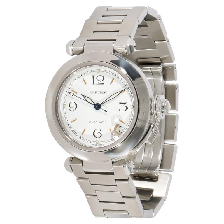 Cartier Pasha C 2324 Unisex Watch in Stainless Steel For Sale at 1stDibs