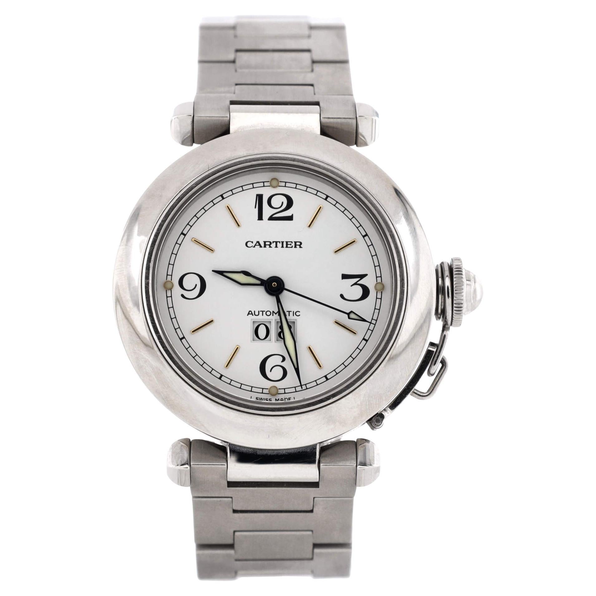 Cartier Pasha Automatic Stainless Steel 2324 Watch For Sale at 1stDibs ...