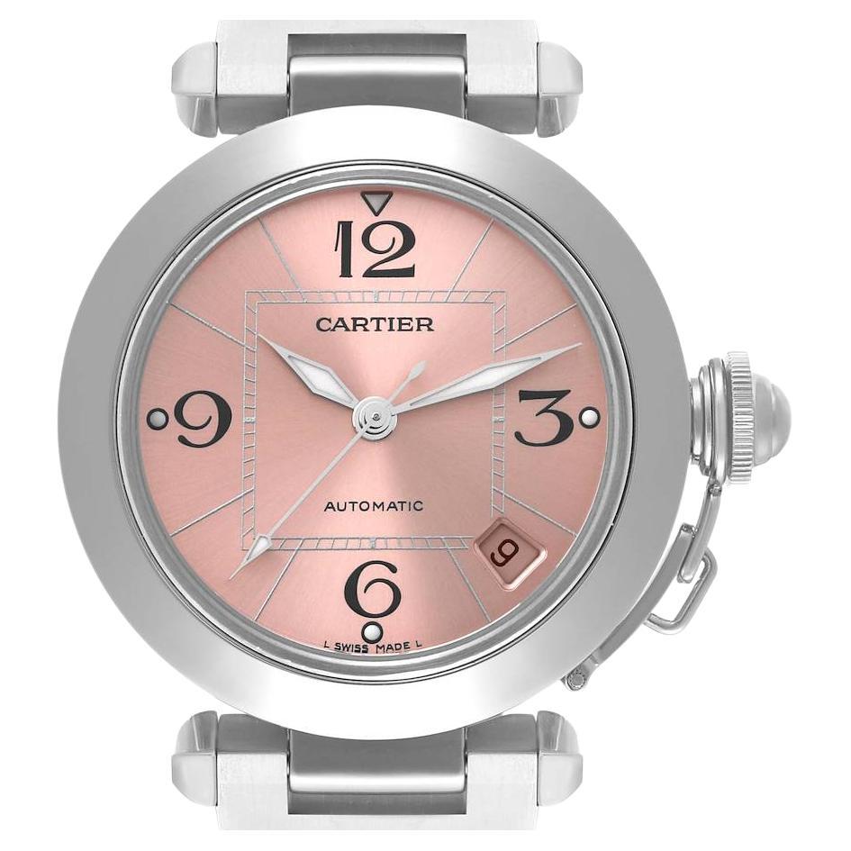 Cartier Pasha C Midsize Pink Dial Automatic Ladies Watch W31075M7 Box ...