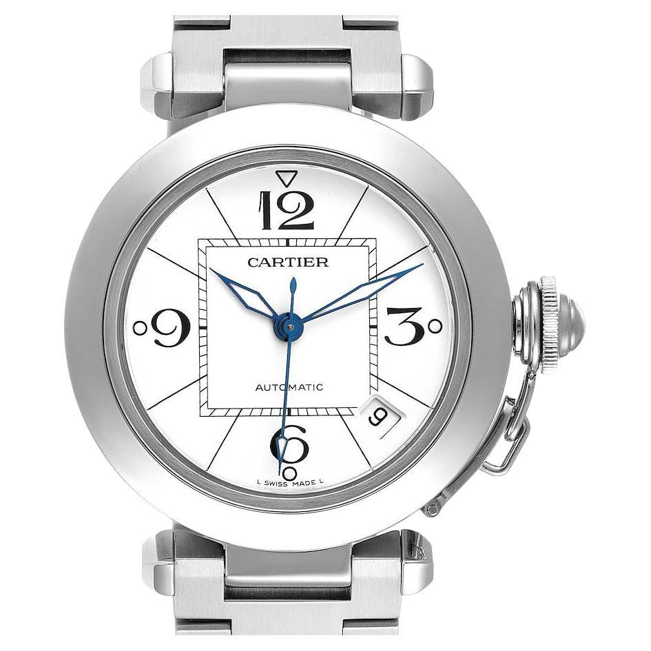 Cartier Pasha Moonphase 18 Karat Yellow Gold White Dial Automatic Watch ...