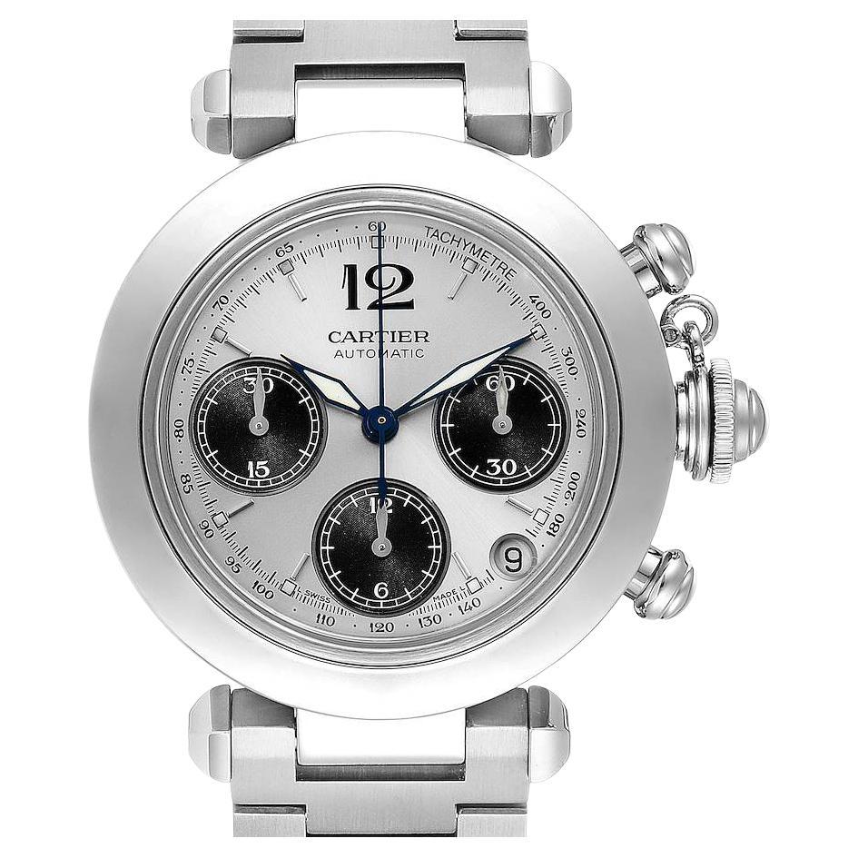 Cartier Roadster S XL Chronograph Panda Dial Steel and Leather 3405 ...
