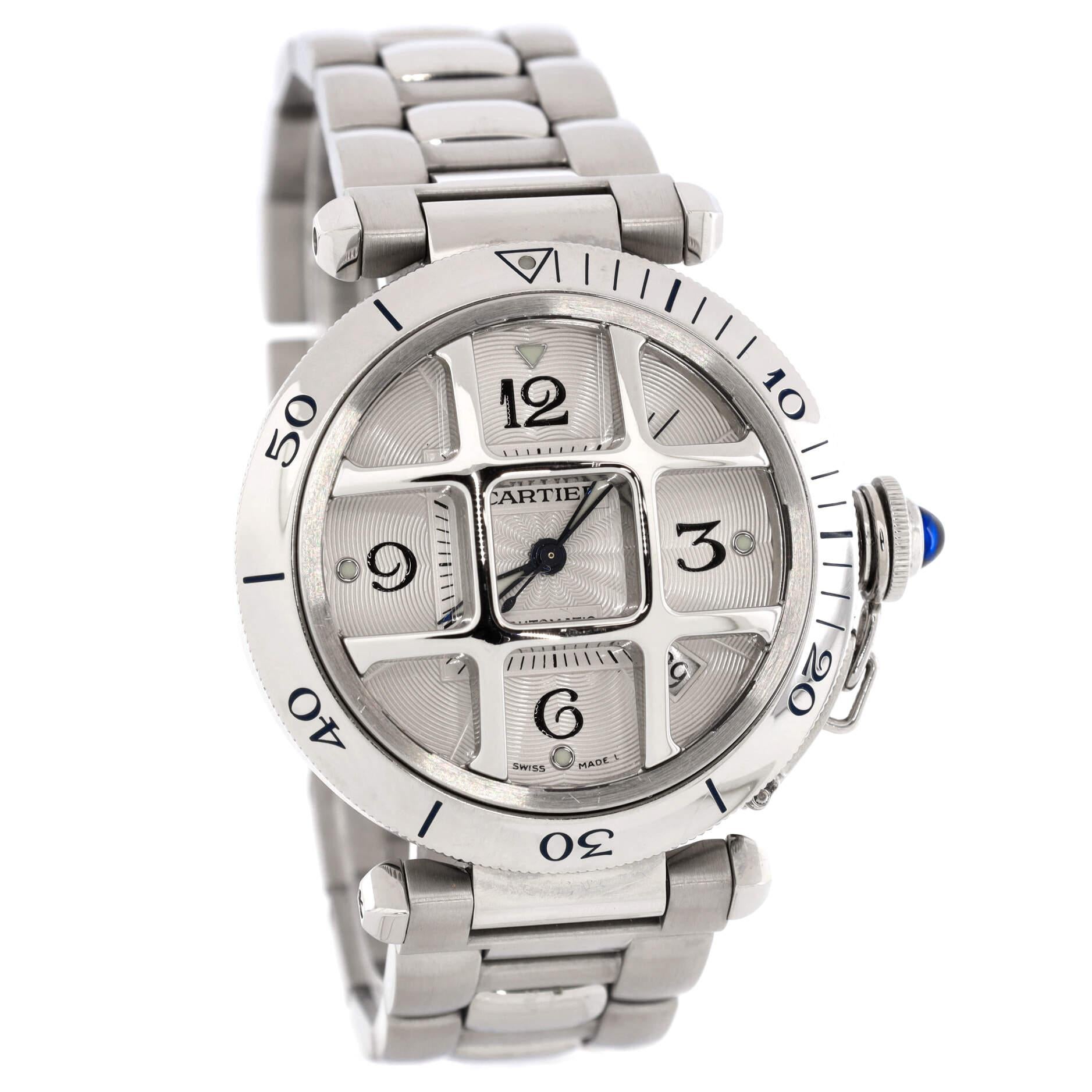 Cartier Pasha De Cartier Grid Automatic Watch Stainless Steel 38 For ...