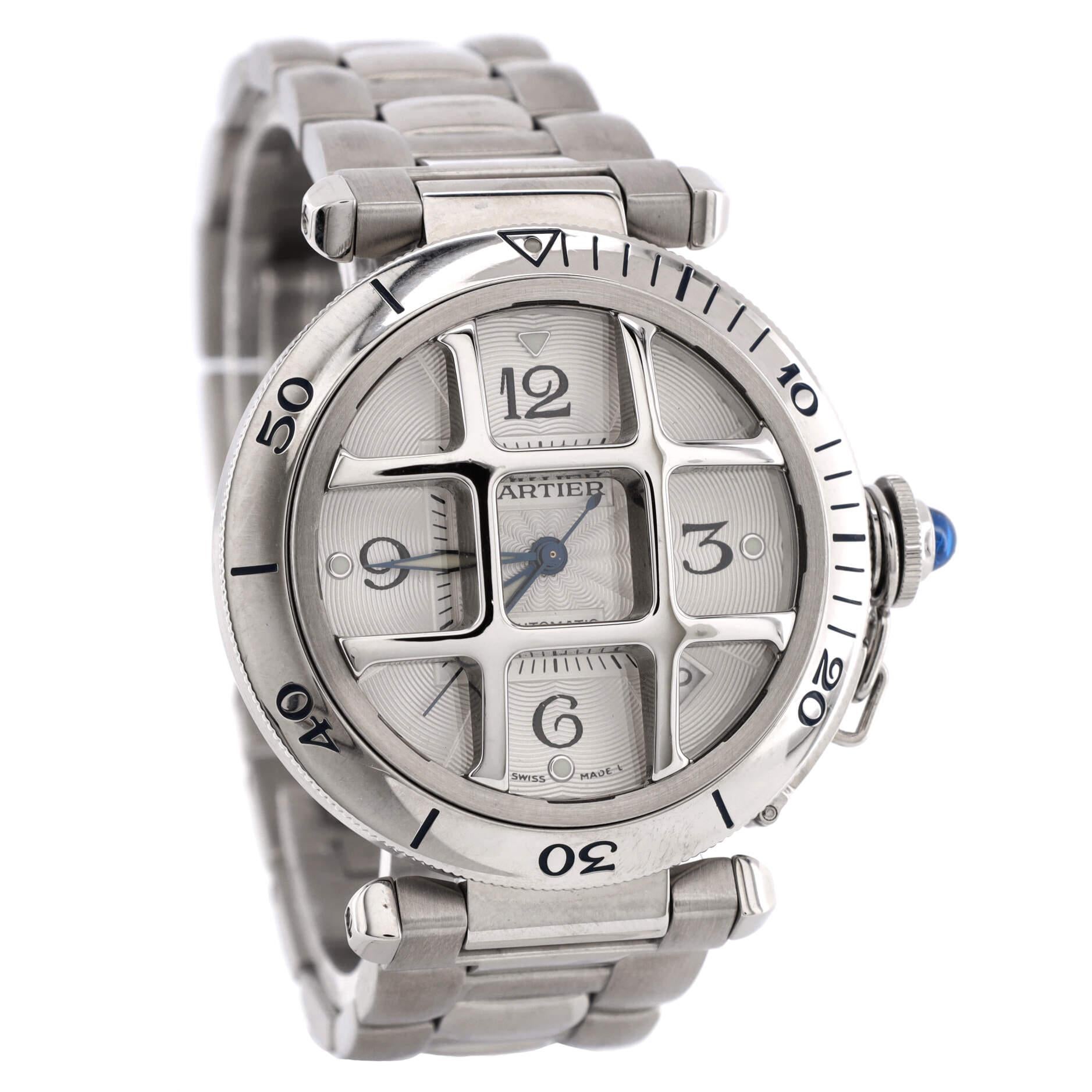Cartier Pasha De Cartier Grid Automatic Watch Stainless Steel For Sale ...