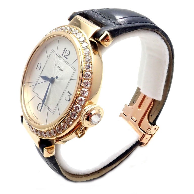 Cartier Pasha Diamond Automatic Yellow Gold Watch at 1stDibs | cartier ...