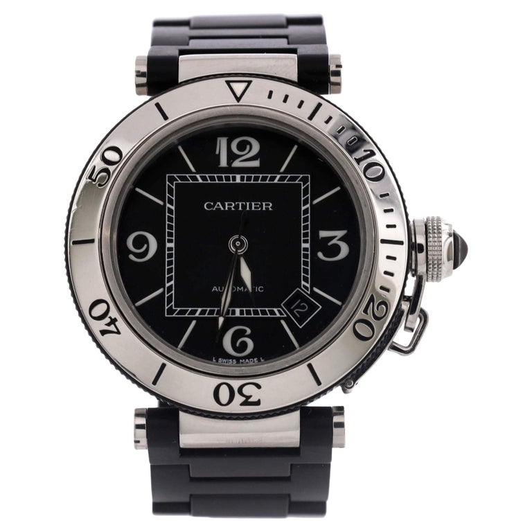 Cartier Pasha Seatimer Automatic Watch Stainless Steel and Rubber 40 ...