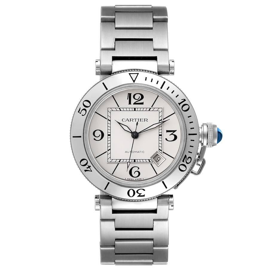 Cartier Pasha Seatimer Stainless Steel Silver Dial Mens Watch W31080M7 at 1stDibs | cc391314 ...